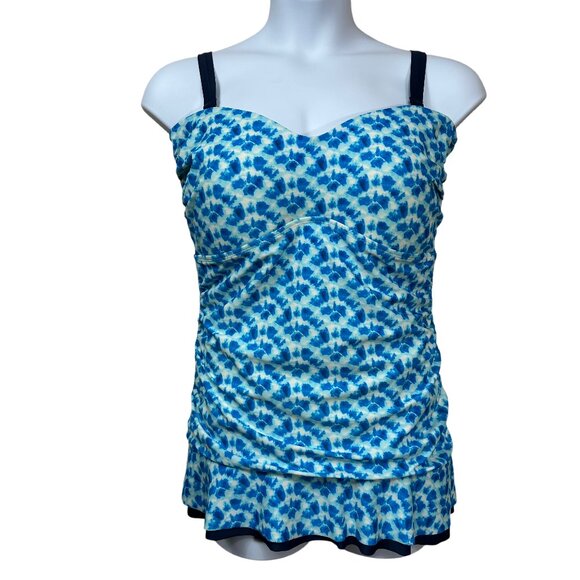 Mazu Swim | Swim | Mazu Swim Blue Floral Print Adjustable Strap ...